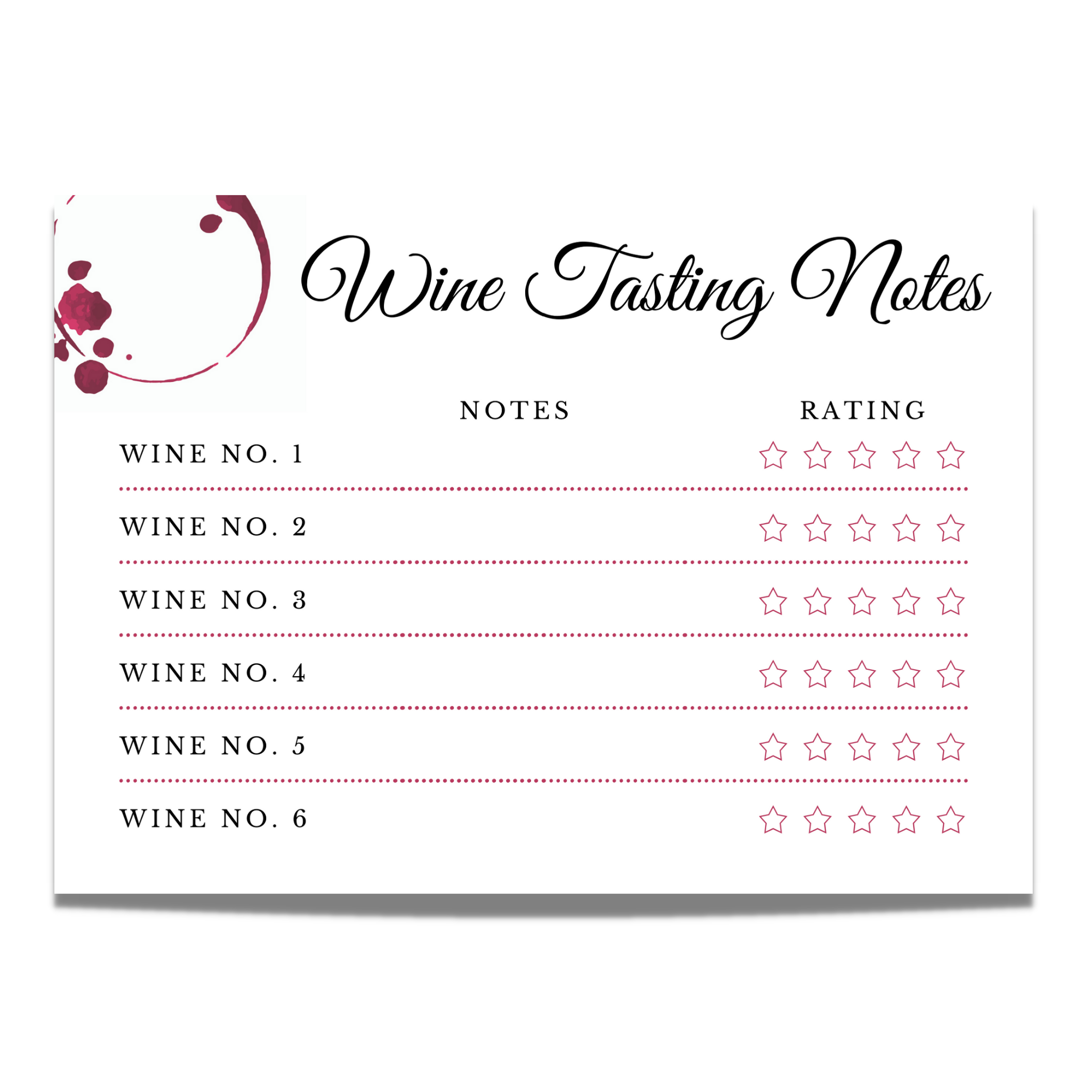 Wine Tasting Notes Template The Secret To Blind Tasting? Learn The